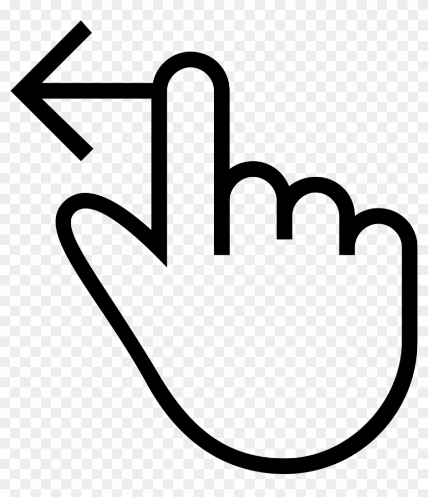 One Finger Swipe Left Gesture Outlined Hand Symbol - Курсор Пнг, HD Png ... One Finger Swipe Left Gesture Outlined Hand Symbol - Курсор Пнг, HD Png ...