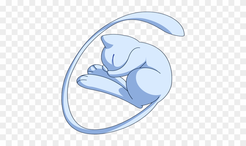 Mew Sticker - Mew Sleeping, HD Png Download - 420x420(#2863330) - PngFind