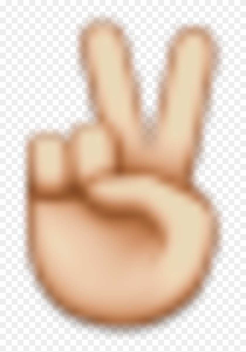 The Actual Title Of This Emoji Is A “victory Hand - Peace Emoji Png ...