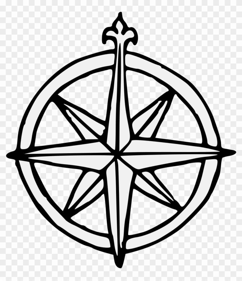 Simple Compass Rose Drawing