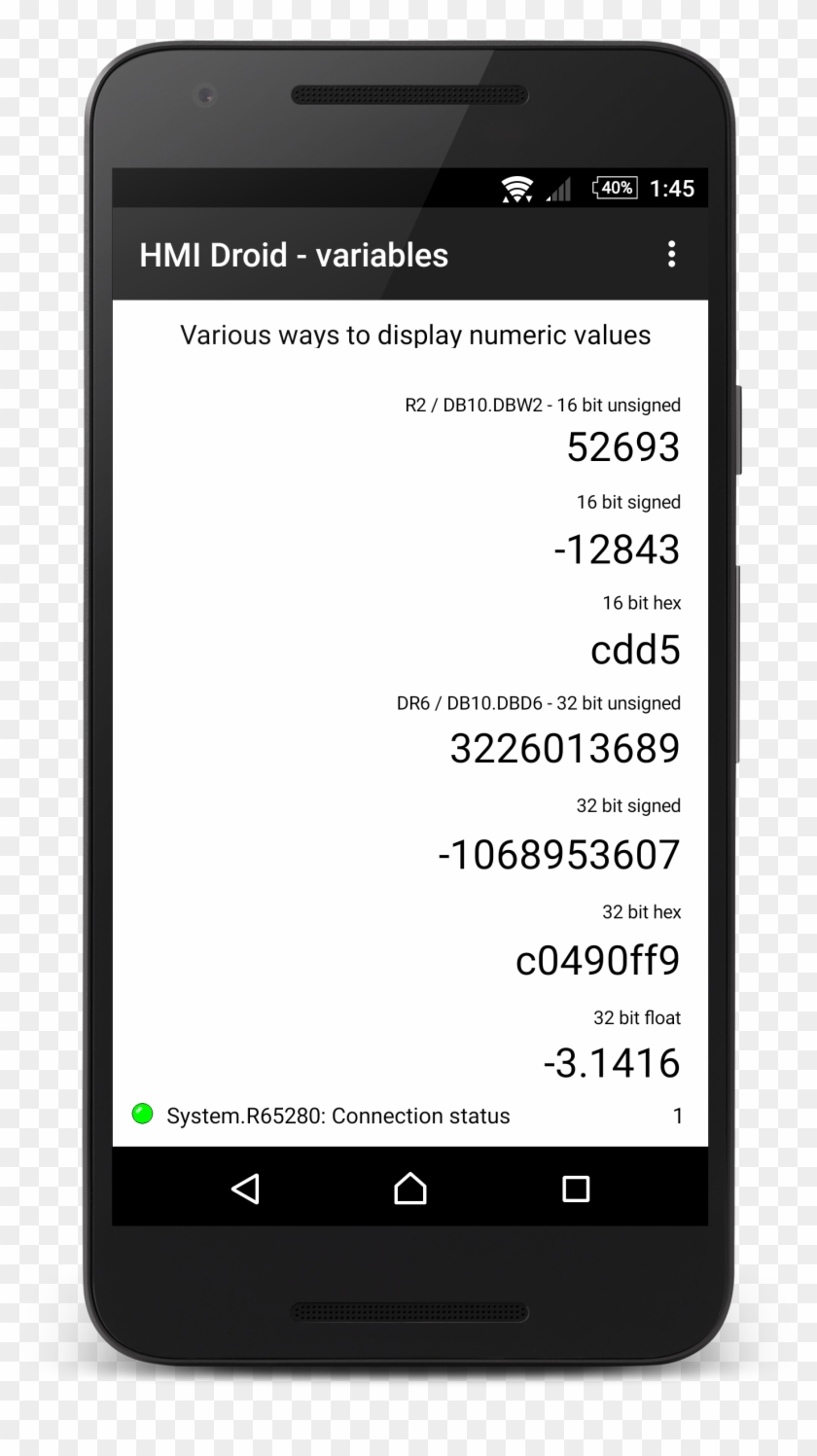 Hmi Android App - Text Based Interface On A Handheld Device, HD Png ...