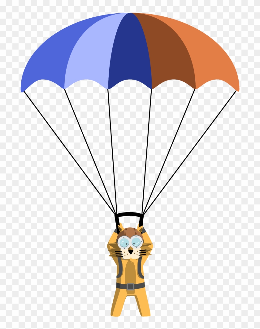Parachuting - Parachute Cartoon Transparent, HD Png Download ...