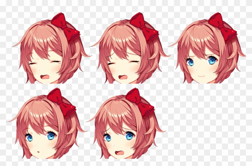 Little Talk Days Sayori Face Ddlcmods Png Literature - Sayori Sprites ...