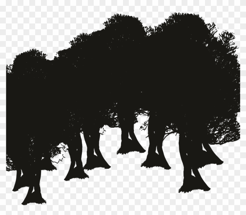 Treeline Sticker - Silhouette, HD Png Download - 1024x1024(#2932821 ...