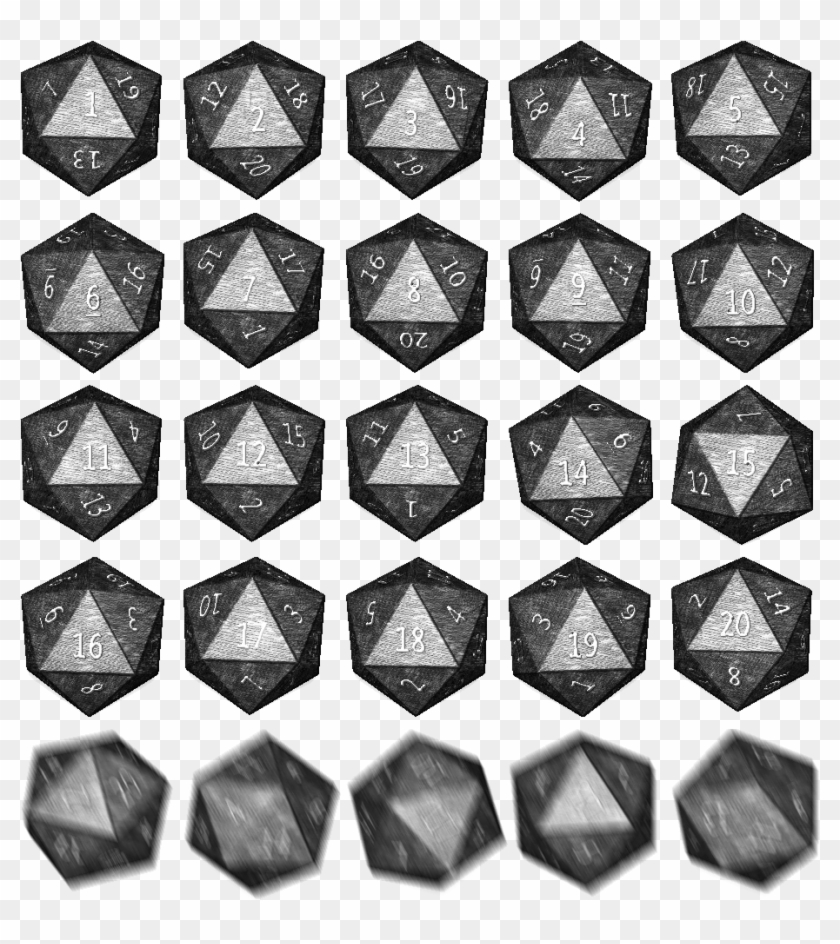Dice Roll Sprite - Dice Rolling Sprite Sheet, HD Png Download - 935x990 ...