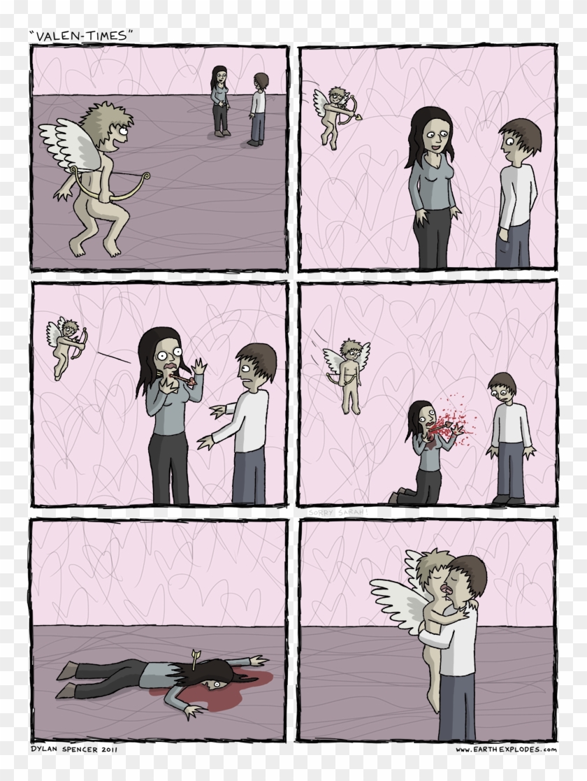 And Then The Earth Explodes - Cupid Love Comic, HD Png Download ...