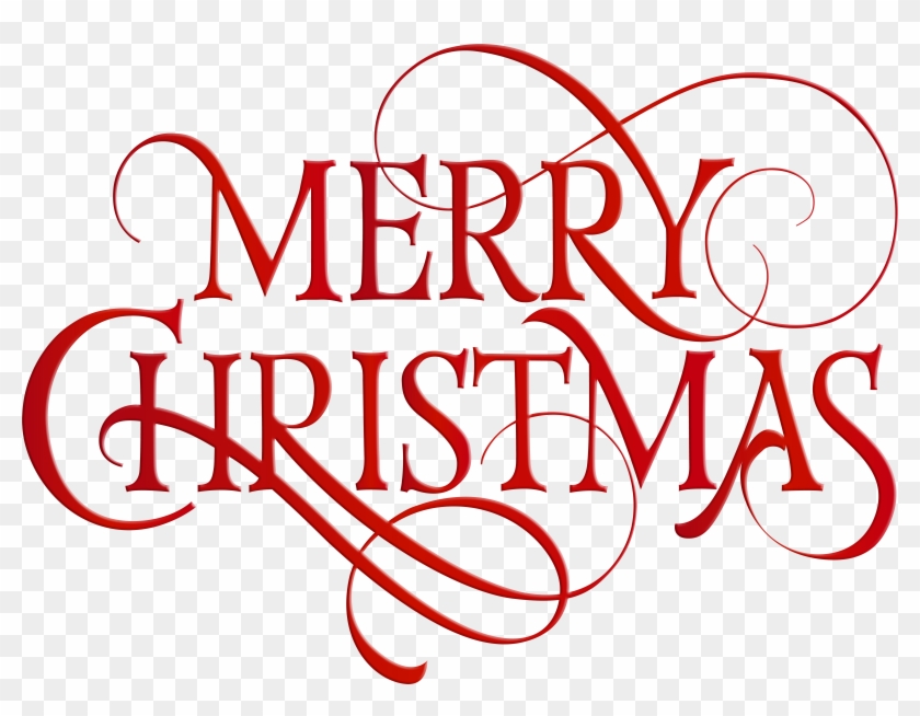 Merry Christmas Red Transparent Png Clip Art - Merry Christmas Font Png ...