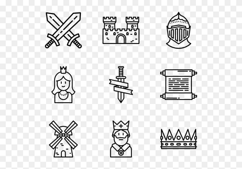 Medieval Icon Collection - Medieval Icons Png, Transparent Png ...