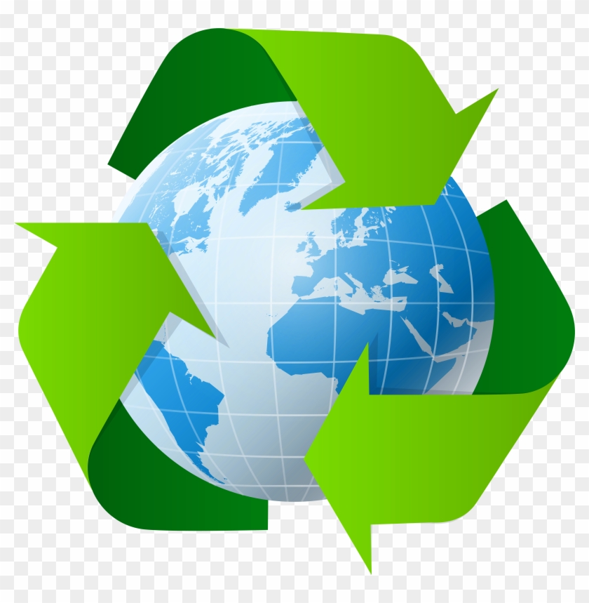 Earth With Recycle Symbol Png Clip Art, Transparent Png - 8000x7731 ...