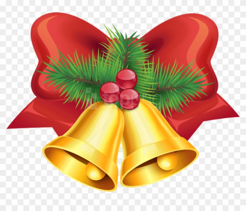 Free Png Christmas Red Bow And Bells Transparent Png - Christmas Bow ...
