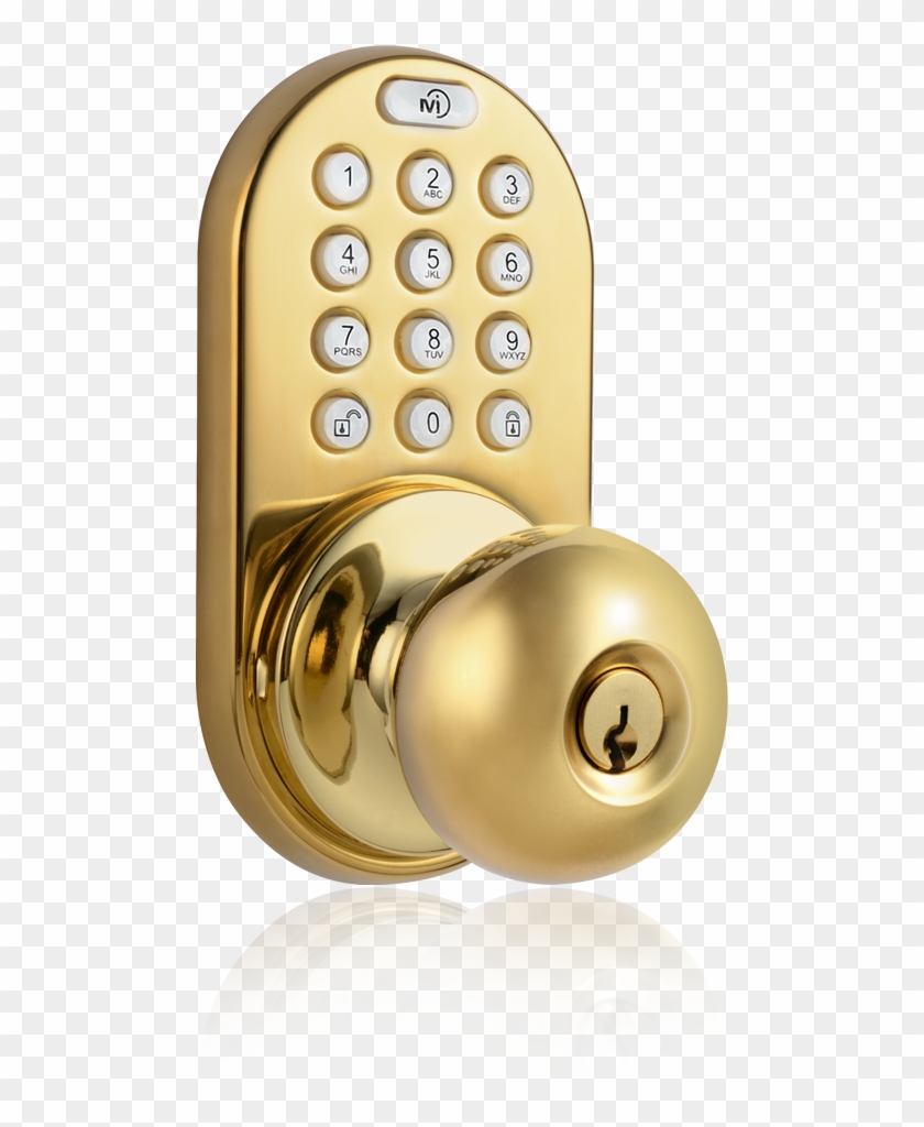 Keyless Entry Knob Door Lock With Rf Remote Control - Door Handle ...
