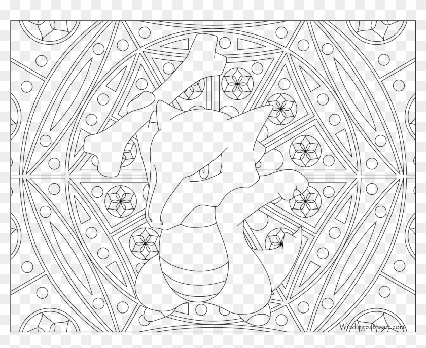 #105 Marowak Pokemon Coloring Page - Adult Coloring Page Pokemon, HD ...