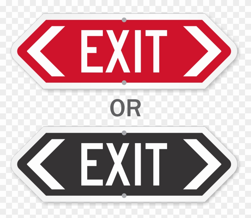 Bi-directional Exit Sign - Exit Sign, HD Png Download - 800x800 ...