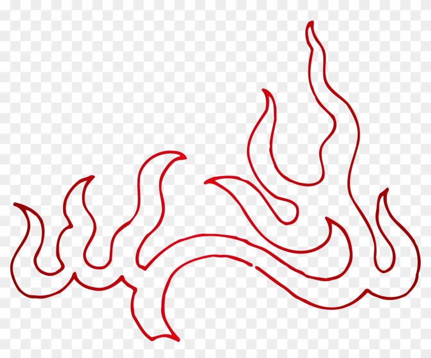 Clipart Flames Line Fire - Fire Line Art Png, Transparent Png ...