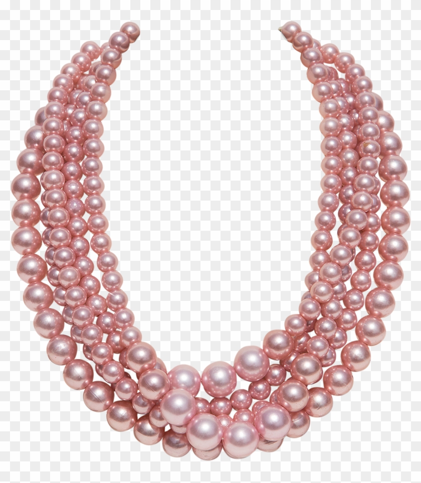 Pink Pearl Necklace Png Freeuse, Transparent Png - 1083x1191(#310727 ...