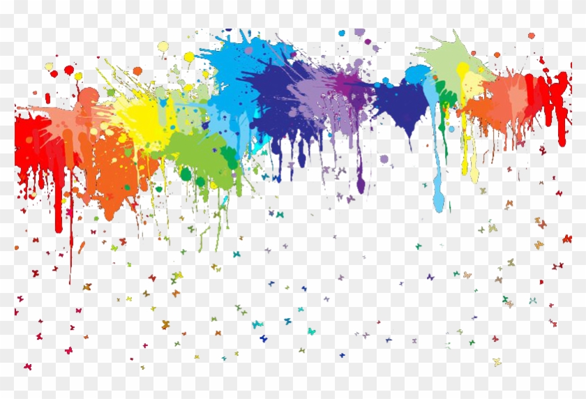Paint Splat Png - Rainbow Paint Splatter, Transparent Png - 801x492 ...