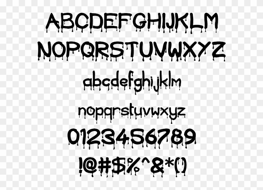 Horror Blood Example - Muli Font, HD Png Download - 613x564(#317591 ...