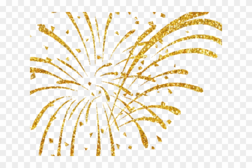 Golden Clipart Firework - New Year Fireworks Png, Transparent Png - 640x480(#3103637) - PngFind