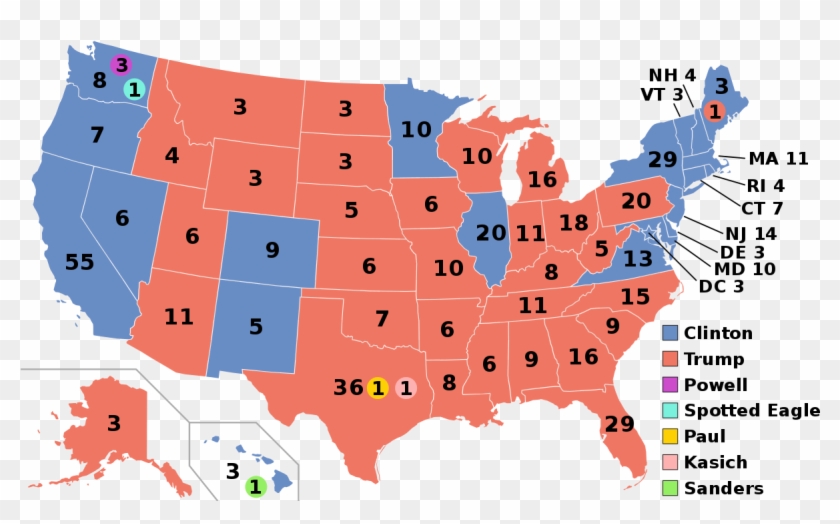 2016 United States Presidential Election - 2016 Electoral College, HD ...
