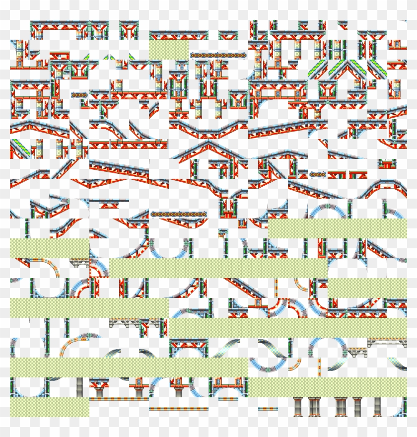 Route 99 Act 1 Tile Sheet - Sonic Advance 3 Route 99 Tiles Set, HD Png ...