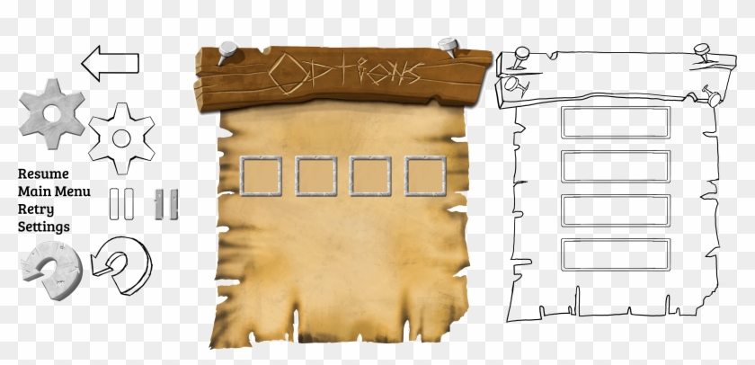 Pause Menu And Buttons W - Game Pause Menu Png, Transparent Png ...