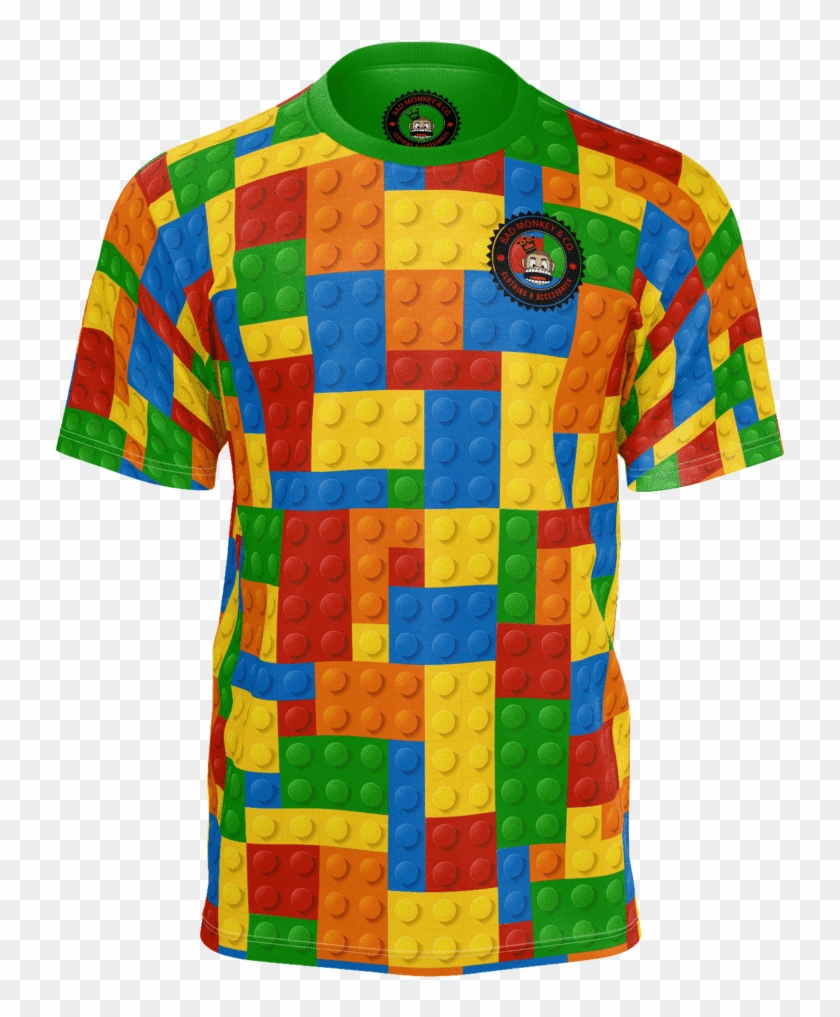 Lego Logo T-shirt On Skyou - Parede Com Revestimento Colorido, HD Png ...