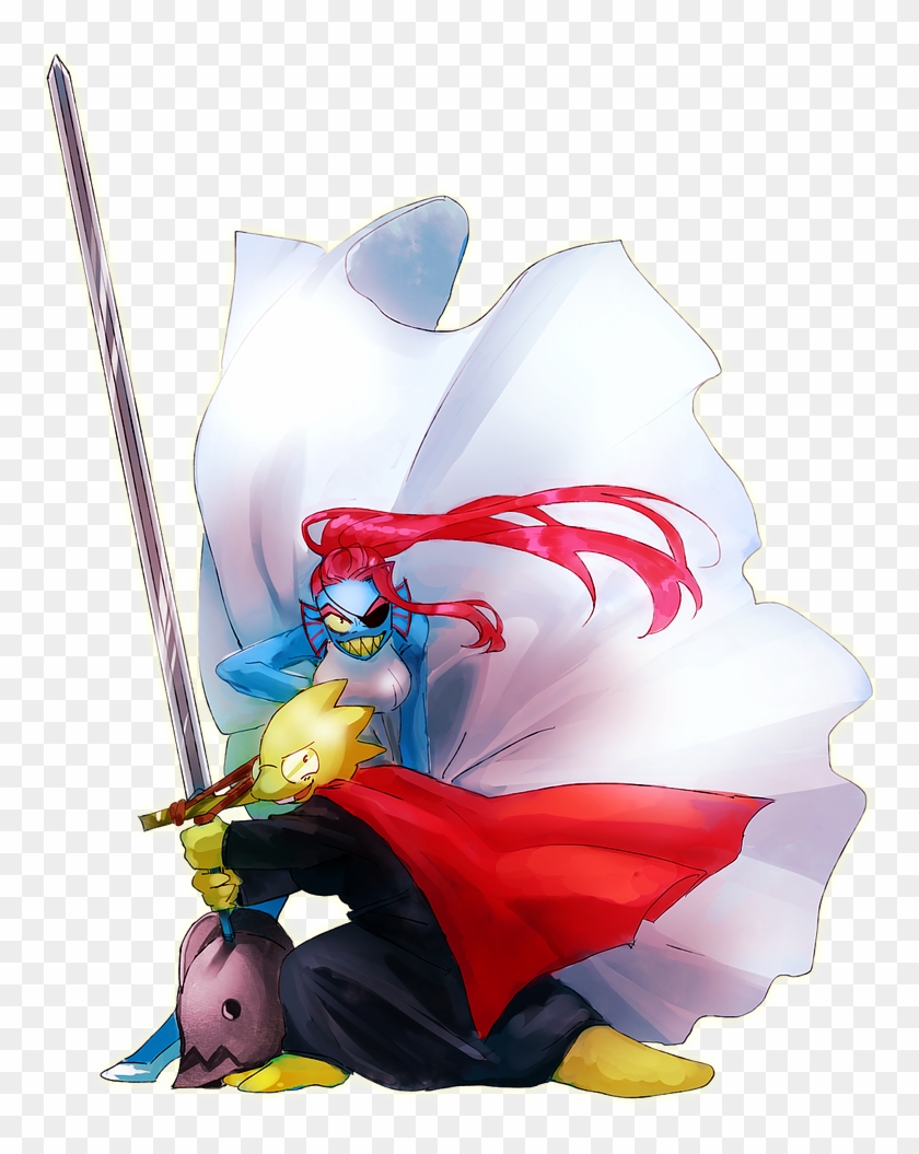 Alphys X Undyne - Cartoon, HD Png Download - 827x1200(#3187026) - PngFind