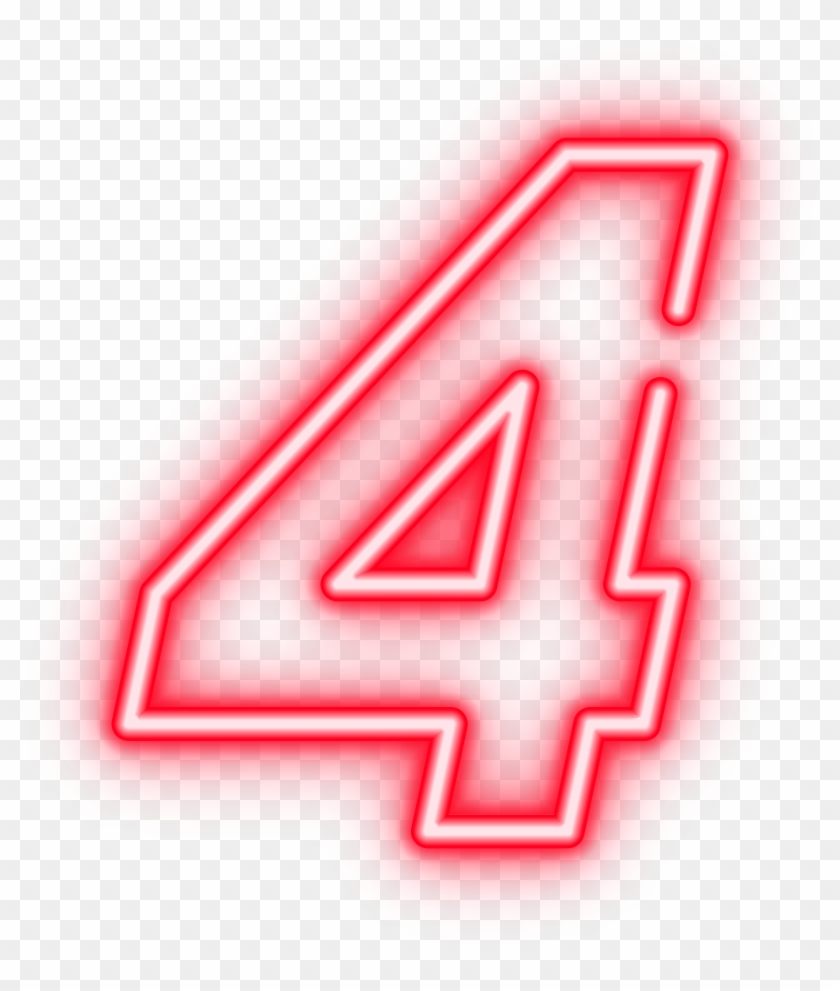 Four Red Neon Transparent Png Clip Art Image, Png Download - 7107x8000 ...