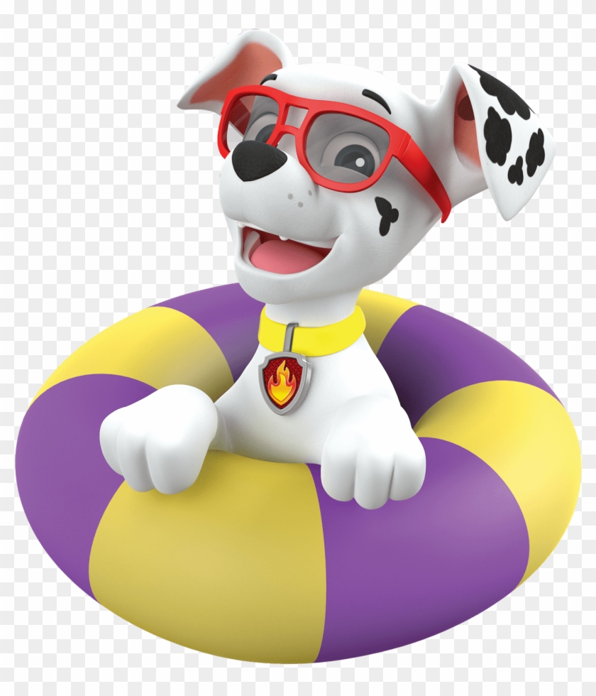 Marshall In The Pool Paw Patrol, HD Png Download - 1354x1500(#328172 ...