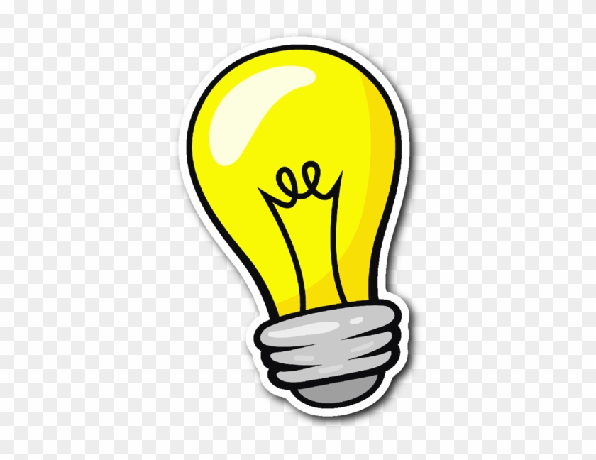 Lightbulb Vinyl Die Cut Sticker Graphics Png Yellow - Bulb Sticker ...