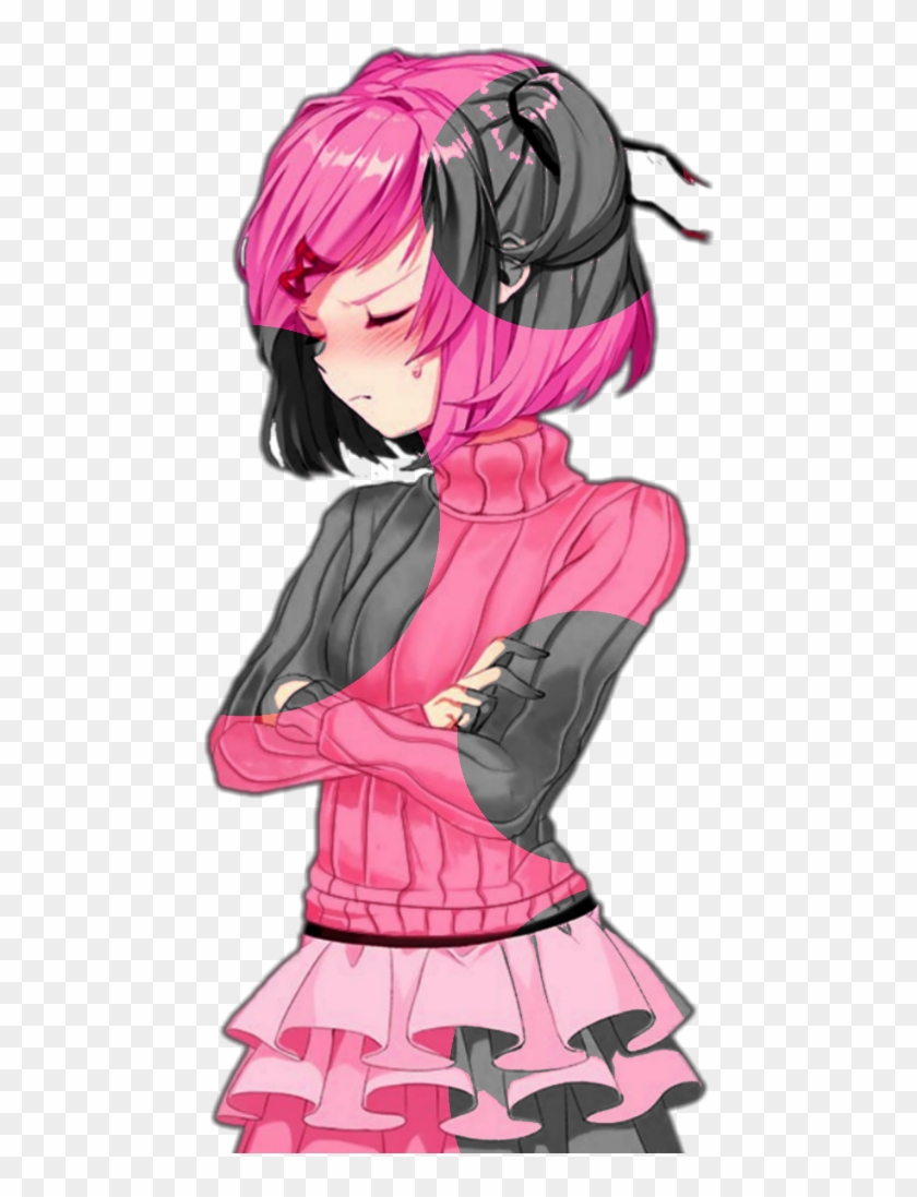 Cute Sitting Natsuki Doki Doki Literature Club Sticker