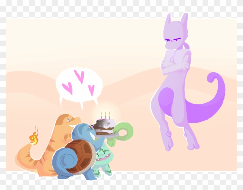 Happy Birthday, Mewtwo - Cartoon, HD Png Download - 1280x1126(#3230568 ...