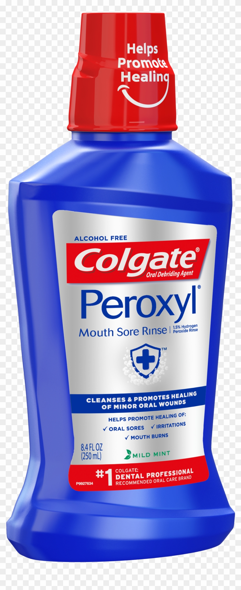 Colgate Peroxyl Mouth Sore Rinse, Mild Mint - Colgate, HD Png Download ...