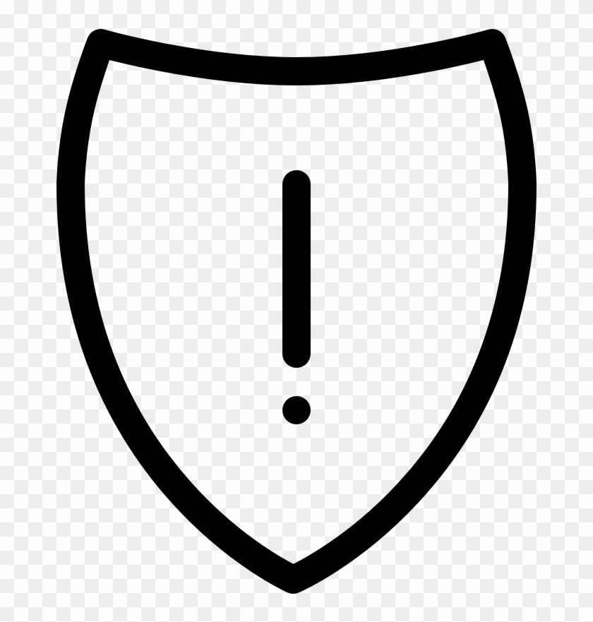 Warning Security Shield Warning - Shield Line Png, Transparent Png ...