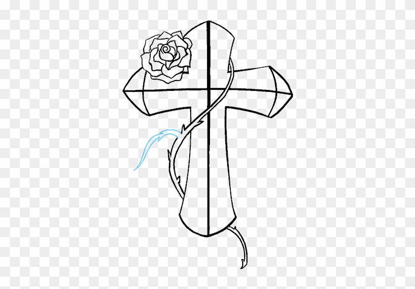 How To Draw A - Cross, HD Png Download - 678x600(#336237) - PngFind