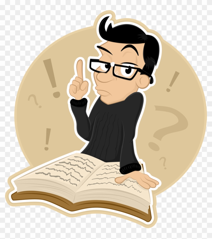 Man With A Book Cartoon, HD Png Download - 975x1050(#3300802) - PngFind