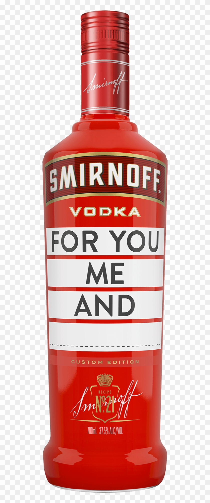 Smirnoff Custom Edition Red Label Vodka 700ml - Glass Bottle, HD Png ...