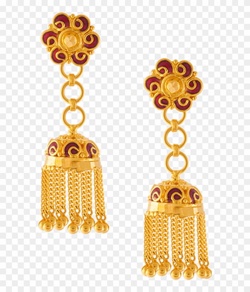 22k Yellow Gold Earrings - Earrings, HD Png Download - 1000x1000 ...