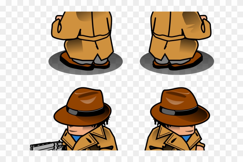 Sprite Clipart Detective - Detective Sprite, HD Png Download - 640x480 ...