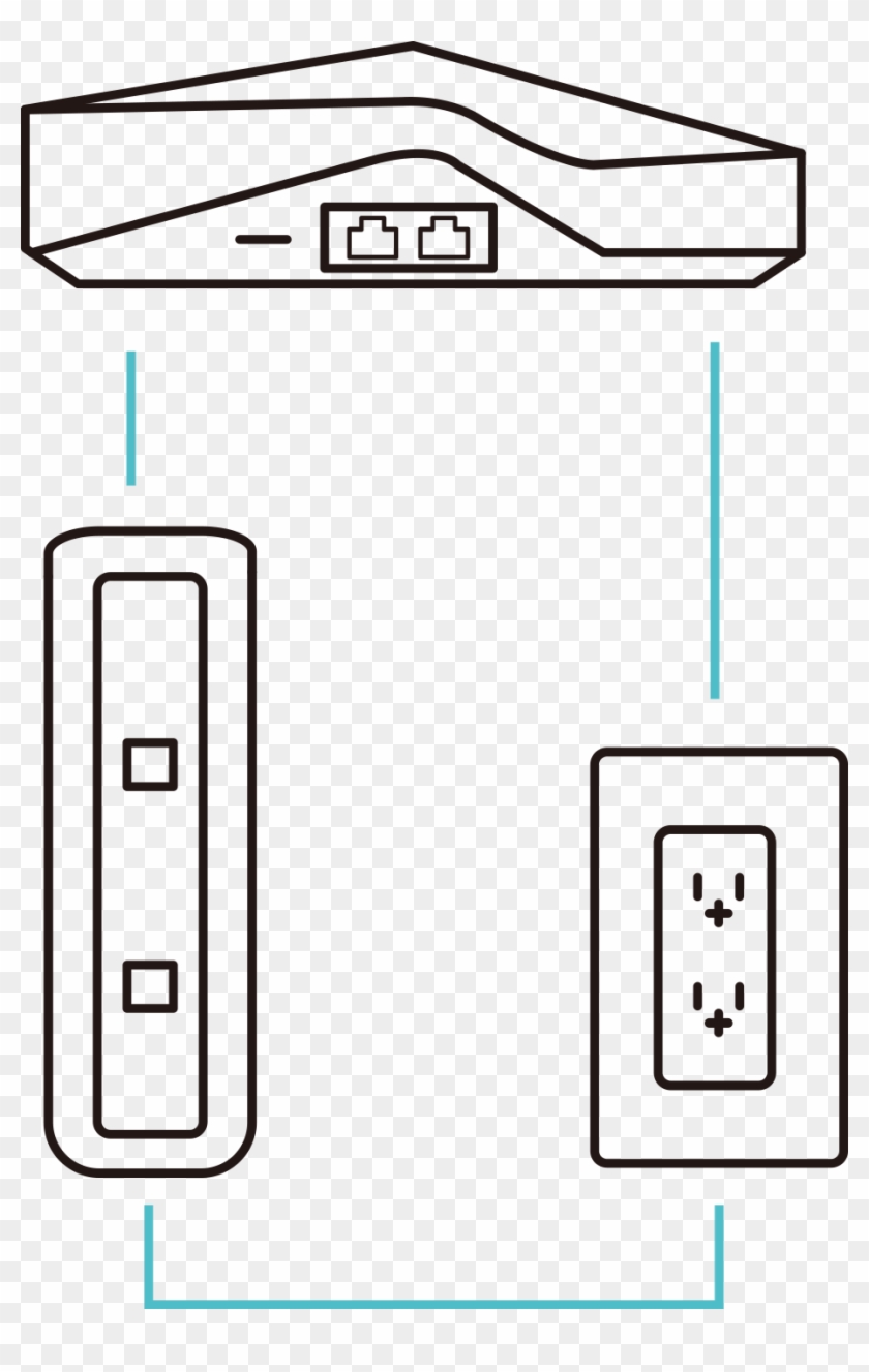 Connect Deco To Your Cable Modem And Power On Both - Line Art, HD Png ...