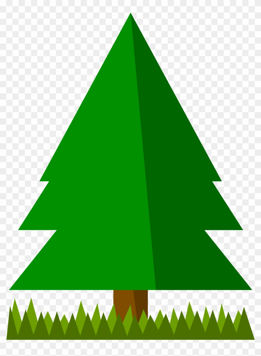 This Free Icons Png Design Of Spruce With Grass - Simple 2d Tree ...