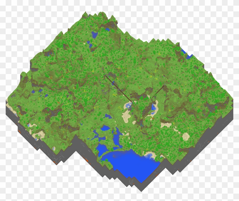 An Isometric Map Showing Two Very Long Perpendicular - Minecraft ...