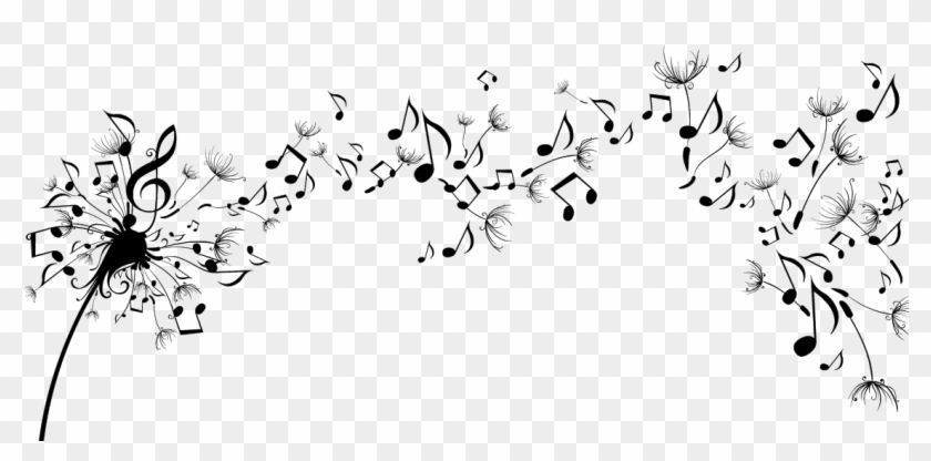 Displaying Music Dandelion - Music Notes Flower Png, Transparent Png ...