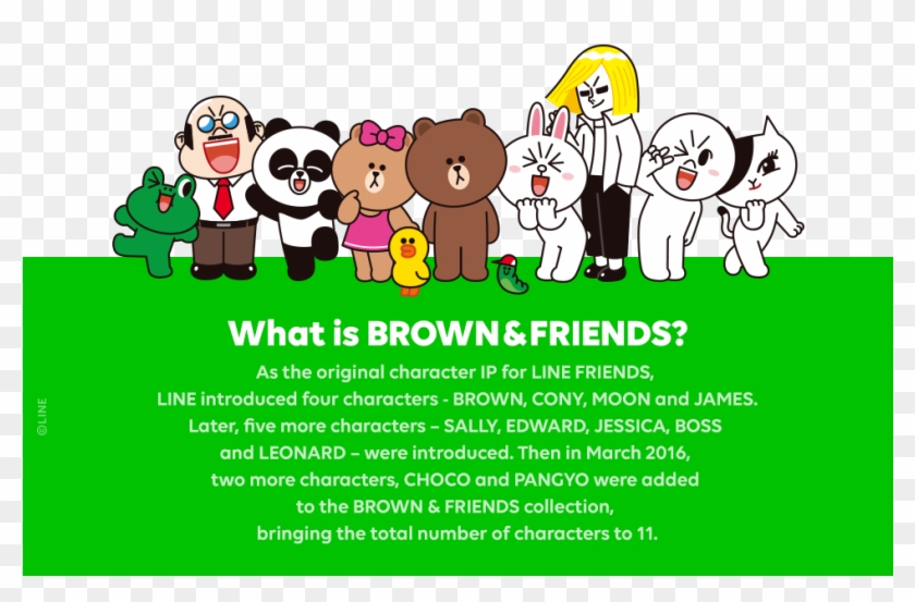 1 - Line Friends Characters, HD Png Download - 970x600(#3376427) - PngFind