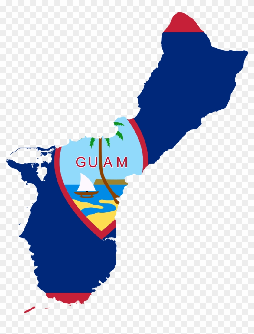 Flag Map Of Guam - Political Map Of Guam, HD Png Download - 824x1024 ...