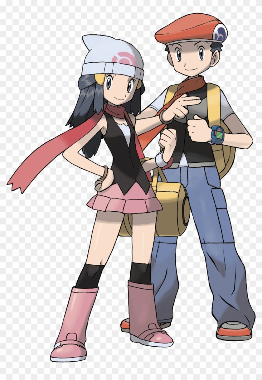 Koki Va Hikari - Diamond And Pearl Trainer, HD Png Download - 1000x1400 ...