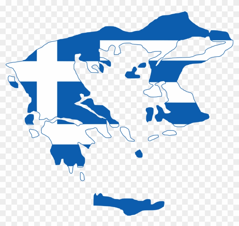 Flag-map Of Greater Greece - Greece Flag And Map, HD Png Download ...