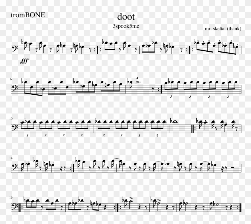 Doot Sheet Music Composed By Mr - Binks Sake Cello Sheet Music, HD Png ...