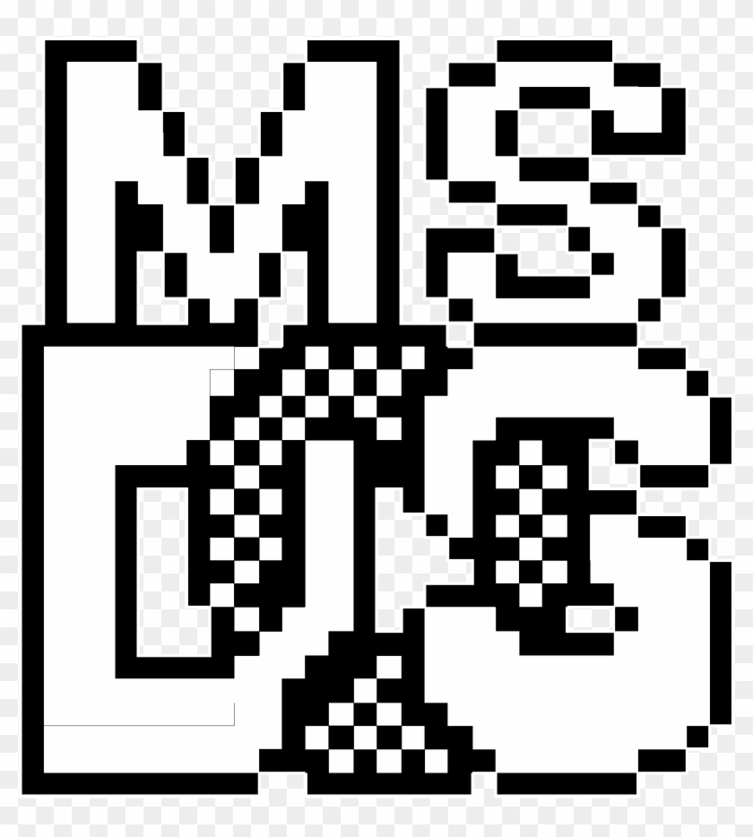 Ms Dos Prompt Logo Black And White - Ms-dos, HD Png Download ...