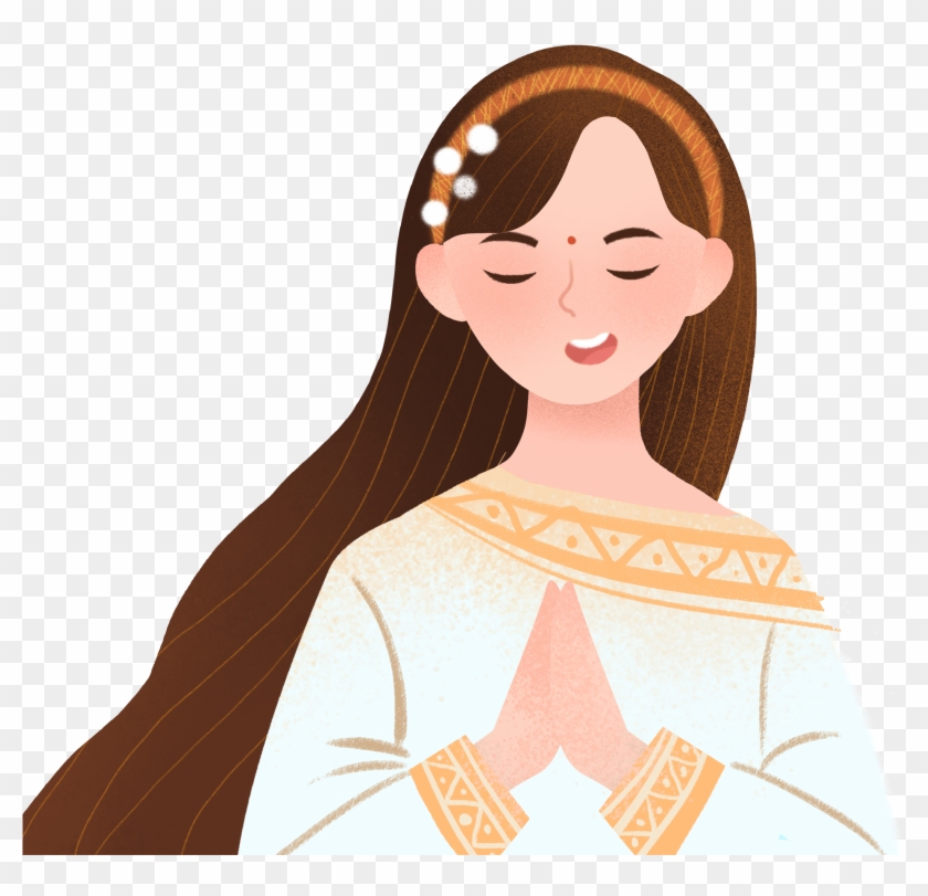 Cartoon Simple Girl Character Png And Psd - Illustration, Transparent ...